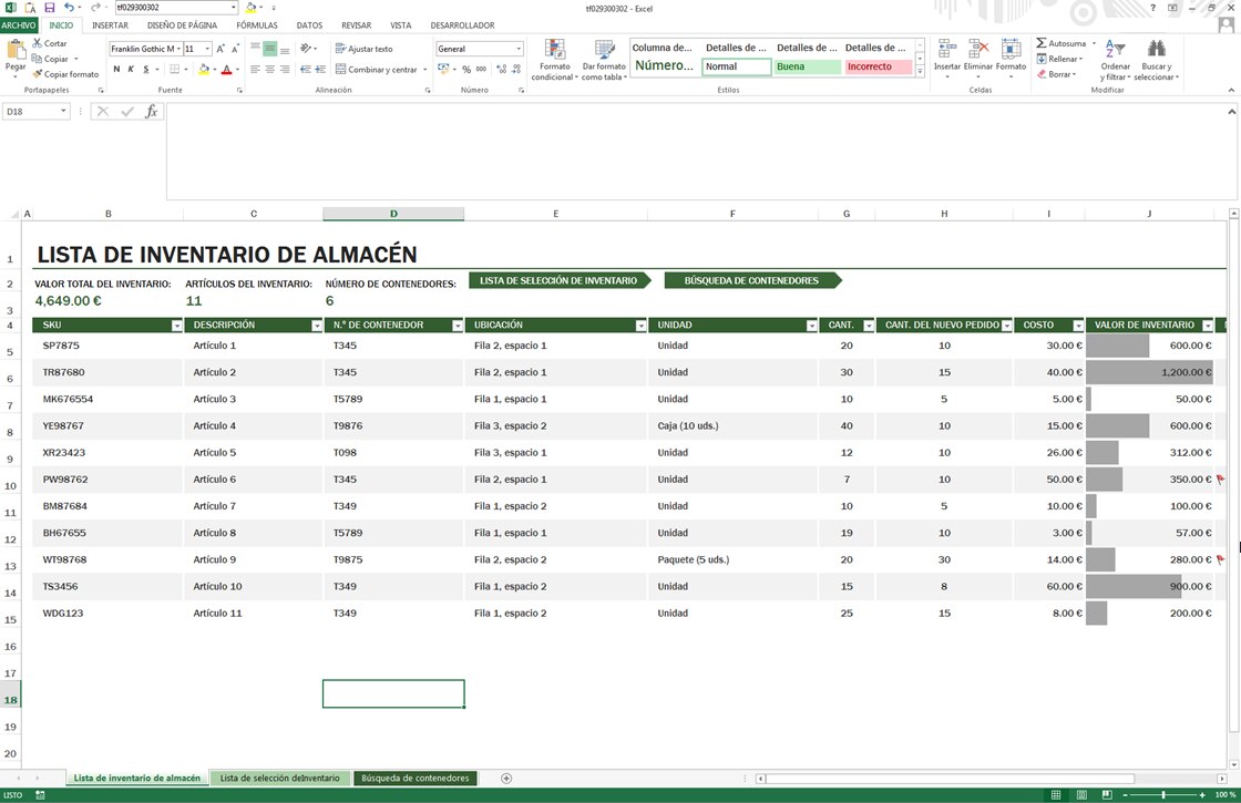 Inventario Y Control De Stock Con Excel es Fiable Mecalux ar