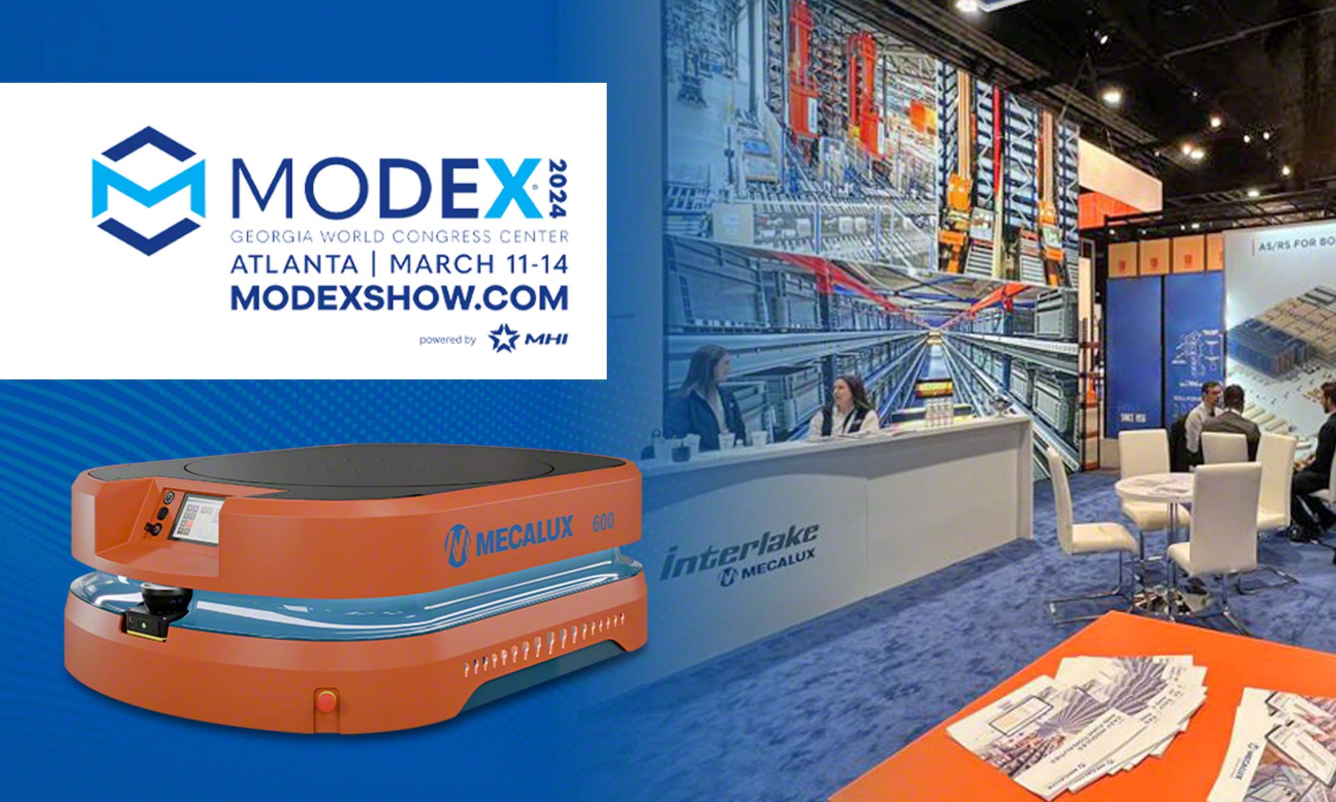 Interlake Mecalux en Modex 2024 (Atlanta) - Mecalux.com.ar
